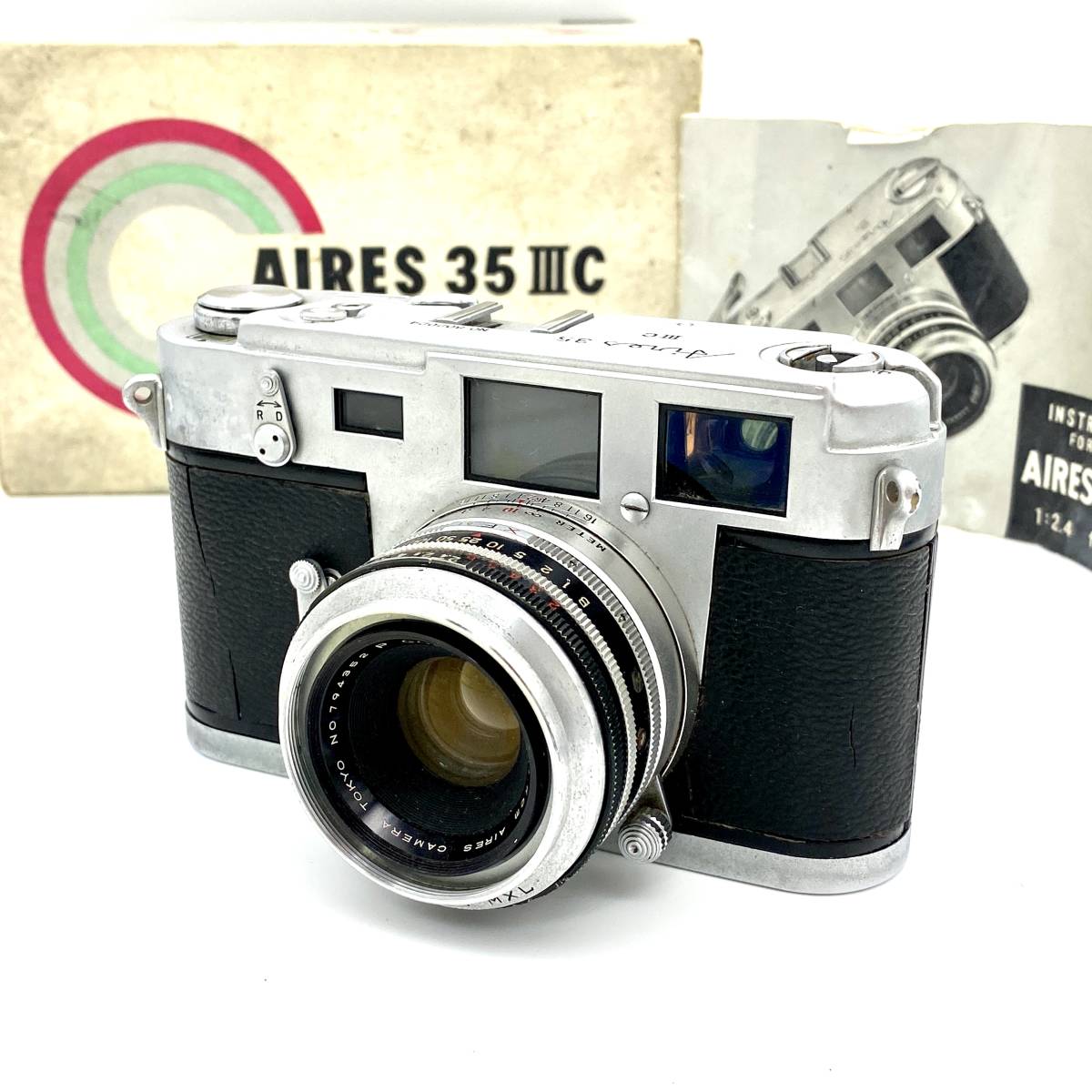 【全体的に状態が悪い】HY0715 AIRES 35 ⅢC アイレス 35 CAMERA カメラ フィルムカメラ 中古 レンズ 1:2.4 4 ...