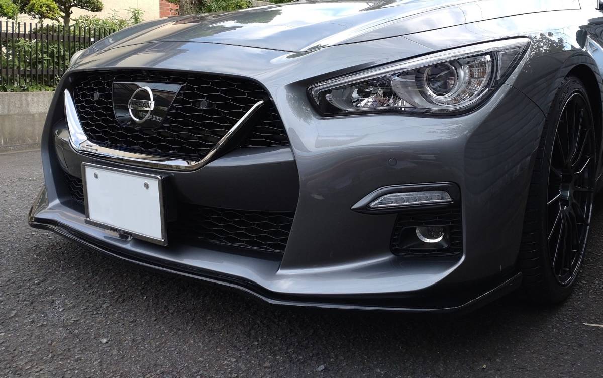 【未使用】【純正色塗装済み】本日限定特価 スカイライン V37 後期 カーボンリップスポイラー 純正色塗装 フロントリップ エアロワークスの ...