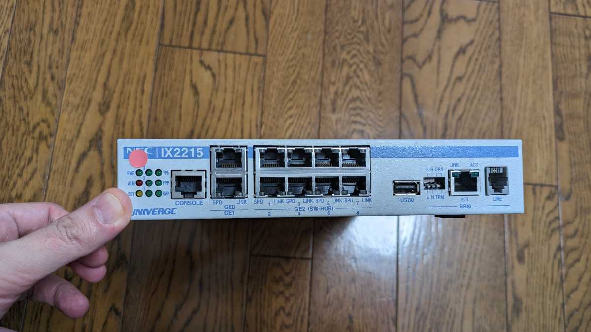 【やや傷や汚れあり】NEC IX2215 1000BASE-T搭載VPNルーター DSU内蔵 BRIポート WEBUI NetMeister ...