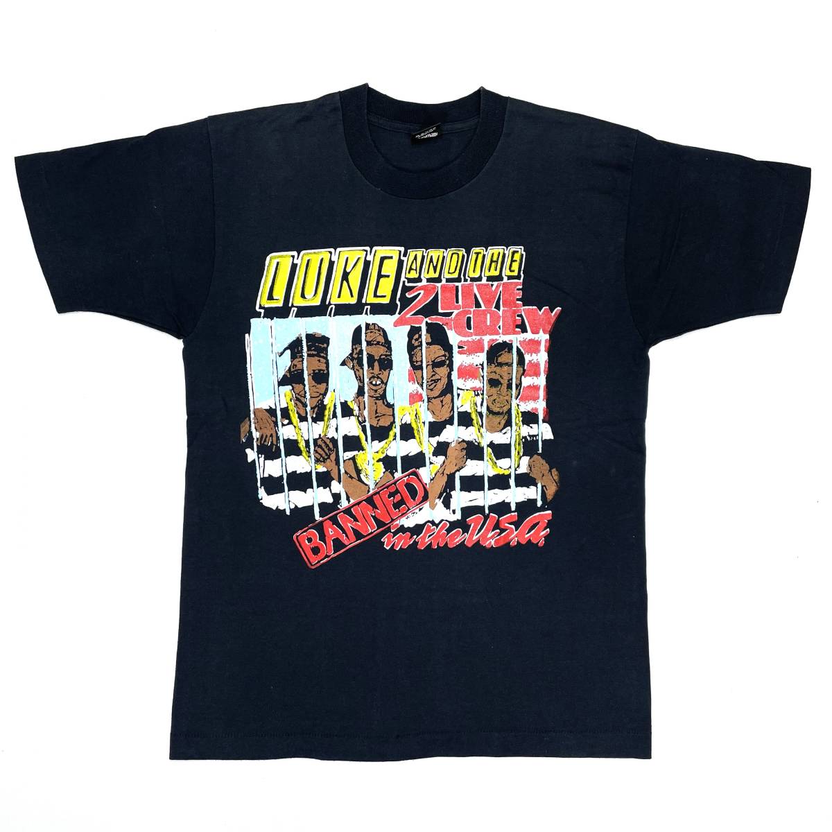 【やや傷や汚れあり】当時物 1990'S アメリカ製 LUKE AND THE 2 LIVE CREW Tシャツ sizeL (ビンテージ ...