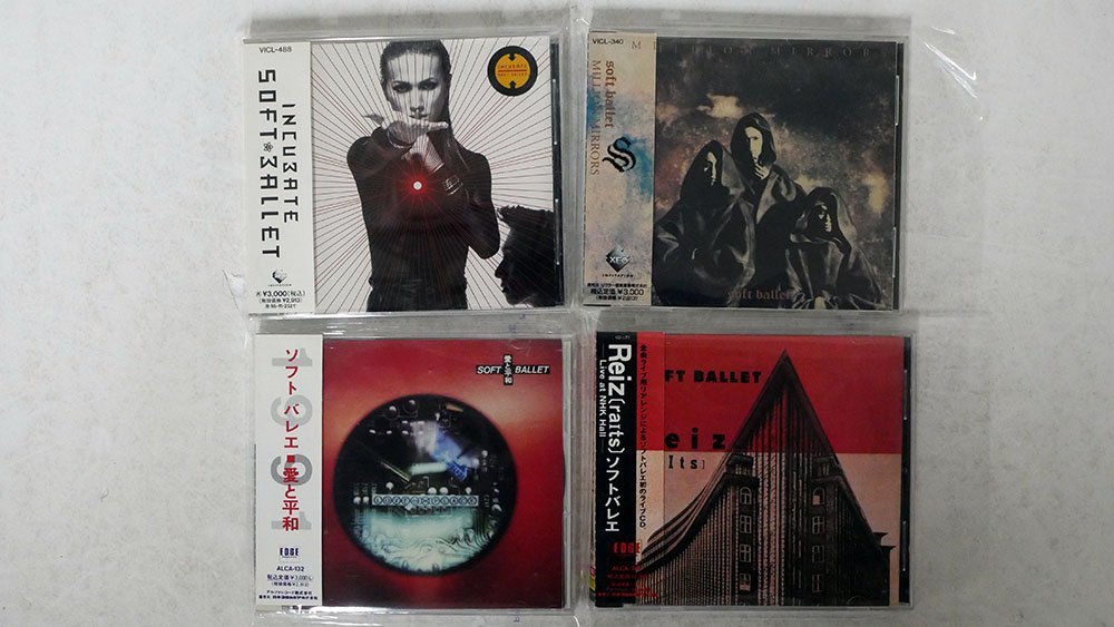 【やや傷や汚れあり】CD SOFT BALLET アルバム4枚セット ソフト・バレエ DOCUMENT/3 (drai)/MILLION MIRRORS/SINGLE COLLECTION ...
