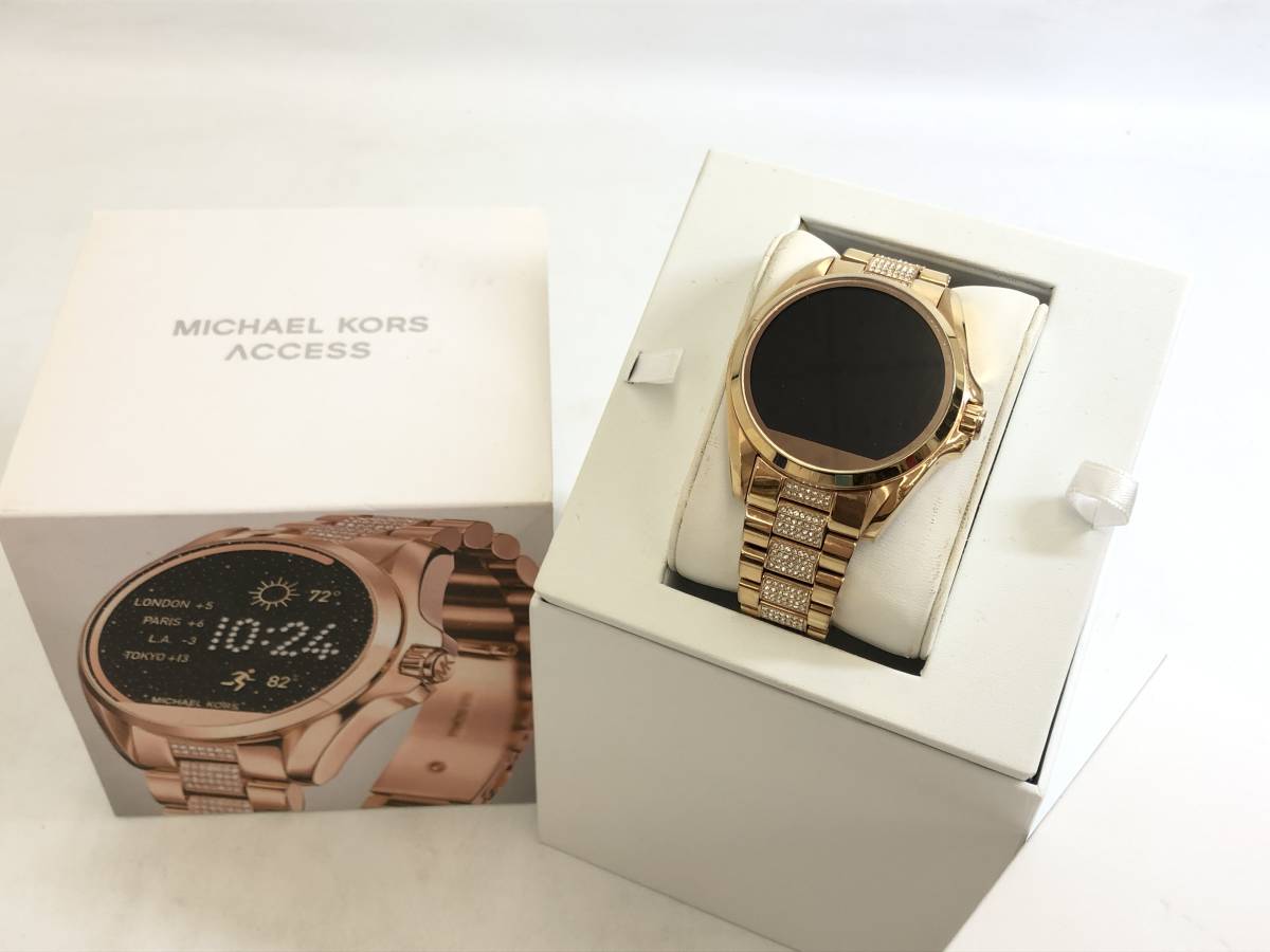 【やや傷や汚れあり】CL230830-02K/ MICHAEL KORS マイケルコース MKT5018 スマートウォッチ 腕時計 ゴールド ...