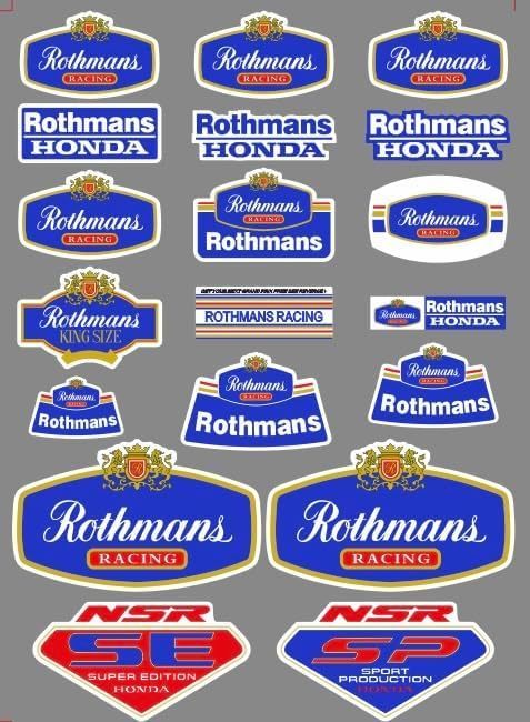【未使用】★アウトレットセール★新品 ロスマンズ rothmans racing MotoGP 21 x 30cm NSR レーシング ...
