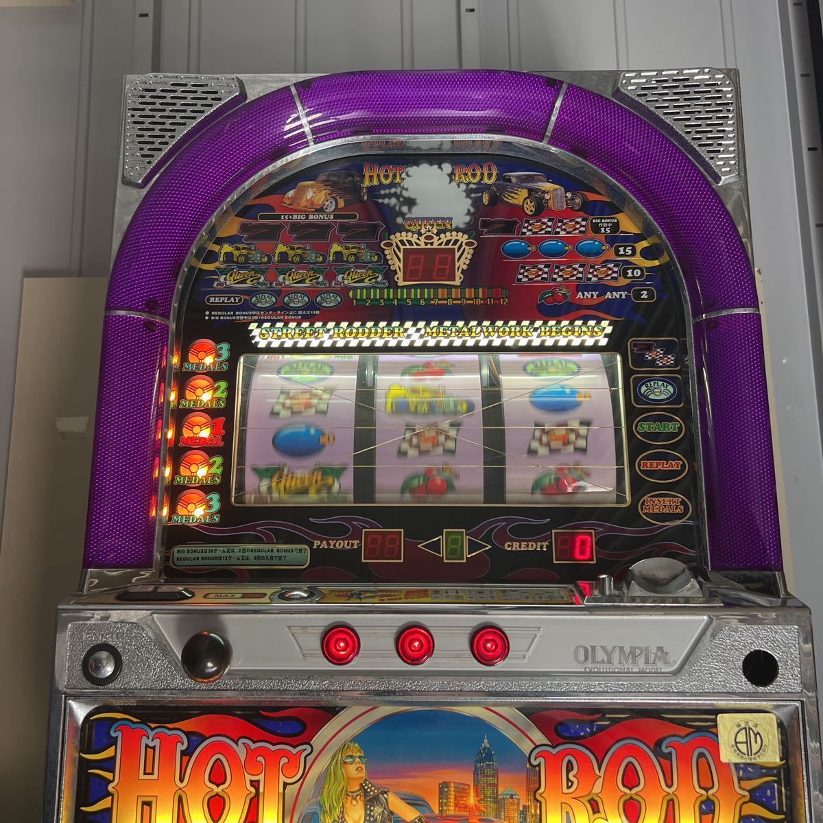【傷や汚れあり】中古 希少 スロット実機 オリンピア ホットロッドクイーン HOT ROD QUEEN 家庭用電源 引取歓迎【現状出品】の落札 ...