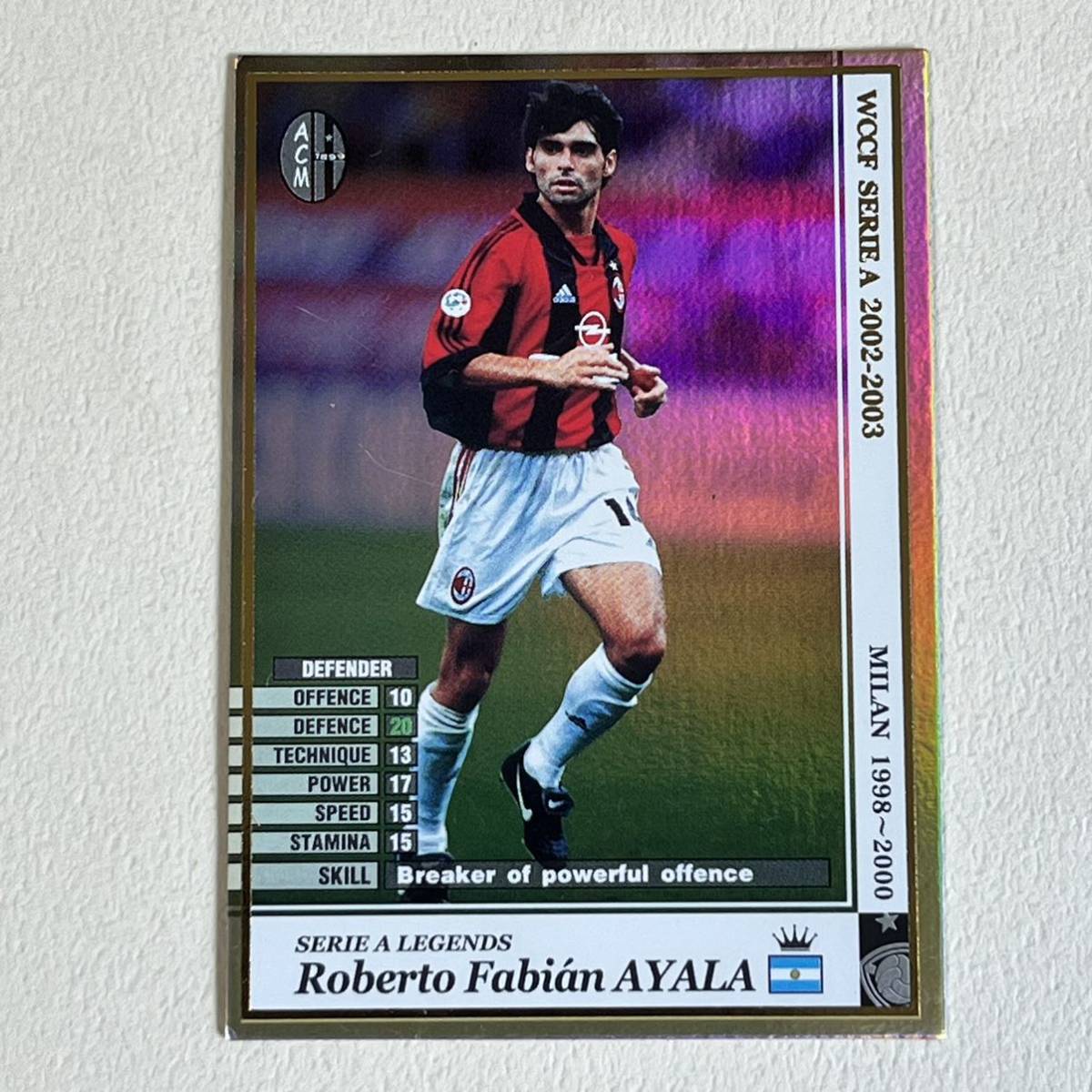 【やや傷や汚れあり】♪♪WCCF 02-03 LE ロベルト・アジャラ Roberto Ayala AC Milan ♪三点落札で普通郵便送料無料♪の落札情報詳細 - ヤフオク落札価格検索 ...