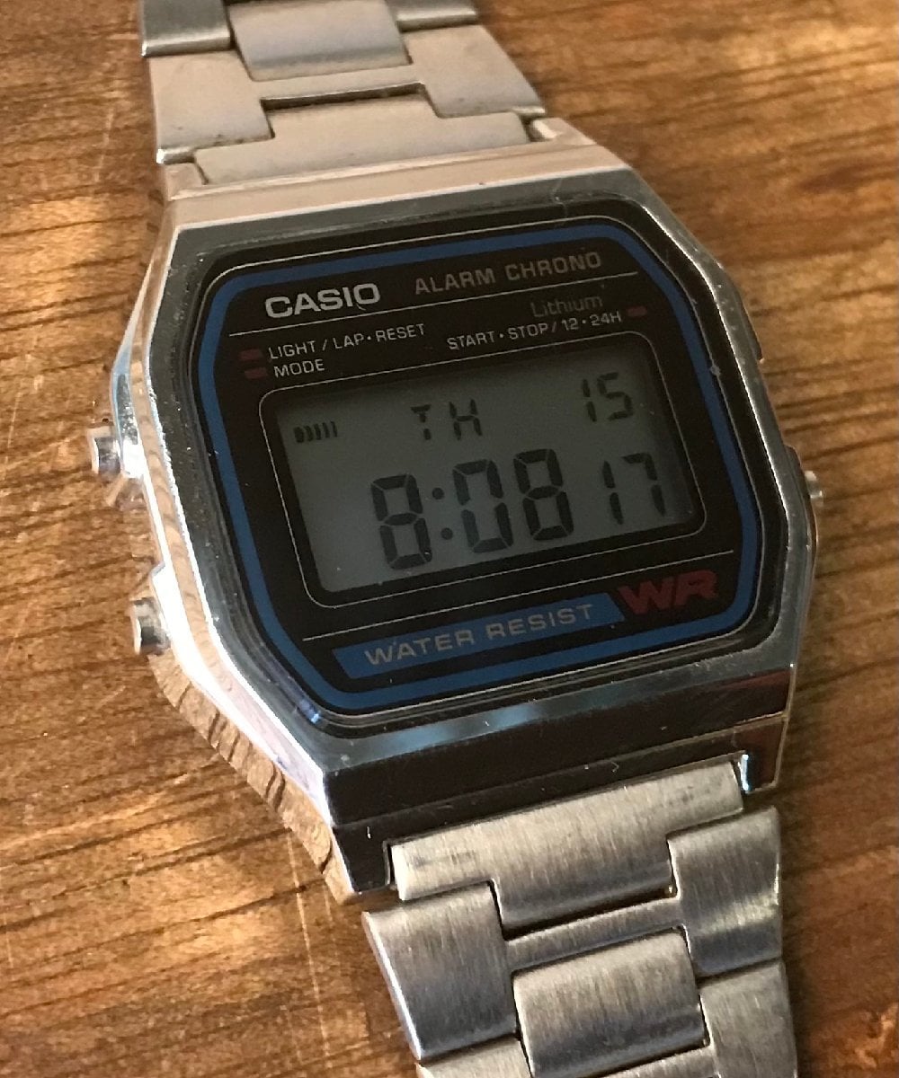 【傷や汚れあり】SS-1336 送料込 CASIO ALARM CHRONO Lithium WATER RESIST WR デジタル腕時計 ...