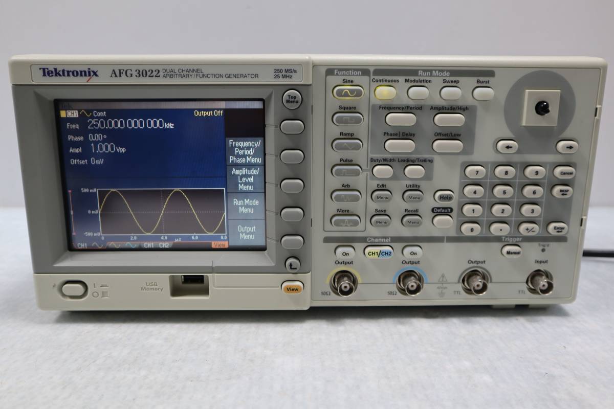 【やや傷や汚れあり】D0701 Y Tektronix AFG 3021B SINGLE CHANNEL ARBITRARY FUNCTION ...