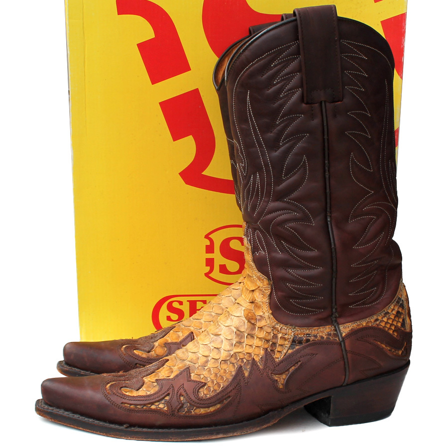 【目立った傷や汚れなし】スペイン製★SENDRA センドラ★ウエスタンブーツ 41=26 パイソンレザー バイカー メンズ カントリー i-443の落札情報詳細 - Yahoo!オークション ...
