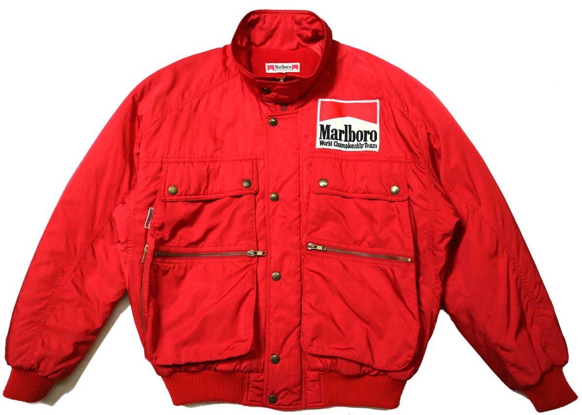 【目立った傷や汚れなし】程度良好！ Marlboro マルボロ World Championship Team 中綿ブルゾン Mサイズ（身長 ...