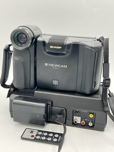 【傷や汚れあり】N32883 SHARP VIEWCAM VL-EL13 液晶 8ミリ ビデオカメラ 通電OK シャープ ビューカム リモコン ...