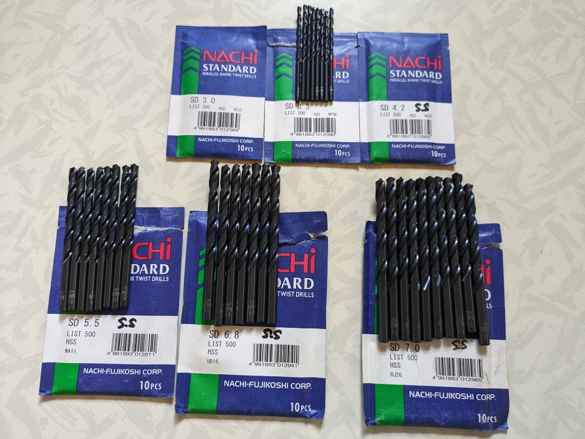 【未使用】【不二越 ナチ NACHI スタンダードドリル 鉄工用 HSS ドリル刃 Φ3.0 Φ3.3 Φ4.2 Φ5.5 Φ6.8 Φ7.0 まとめ 未使用品】同梱不可の落札情報詳細 ...