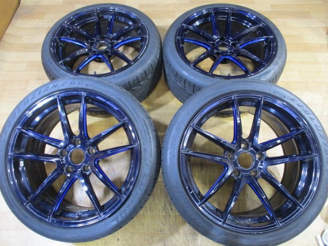 【傷や汚れあり】バリ山 2022年 Weds Sport RN-55M ホイール タイヤ 4本 18インチ 9.5J +38 255/35ZR18 フェデラル CZ4A ランエボ スカイライン ...