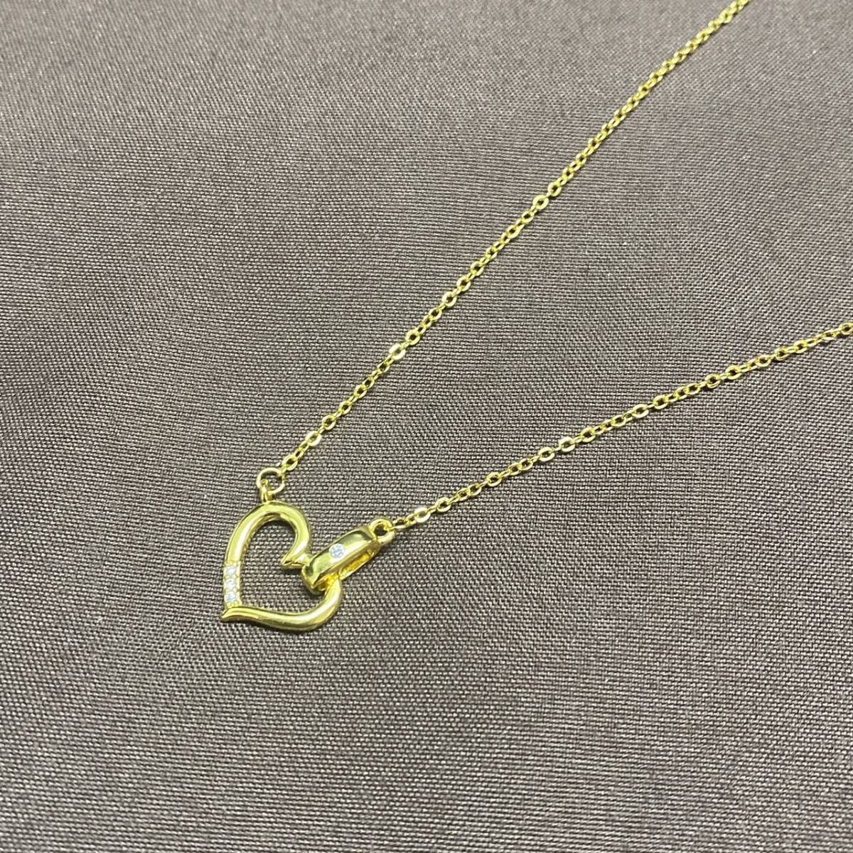 【未使用】ハート型ネックレス ラブネックレス ゴールド ダイヤモンドcz 18KGP 84の落札情報詳細 - ヤフオク落札価格検索 オークフリー