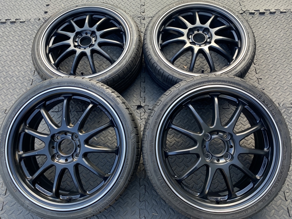 【やや傷や汚れあり】深リム WORK エモーション 11R PCD100 5.5J コペン S660 アルトワークス N-BOX タント ムーブ エブリィ ハイゼット ジャンボ ハスラー 軽用 ...