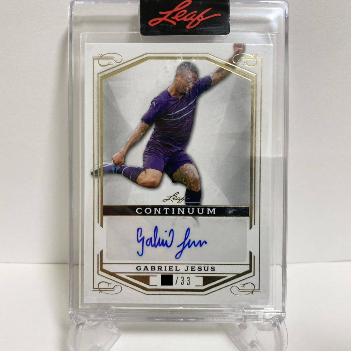 【未使用に近い】1円スタート☆限定33枚☆直筆サイン☆ガブリエウ・ジェズス☆ 2022 Leaf Continuum Gabriel ...