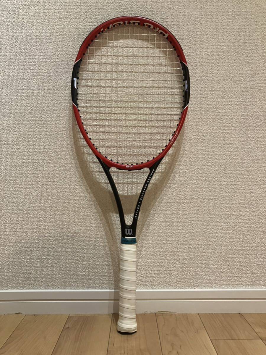 【傷や汚れあり】SS018 Wilson ウィルソ PRO STAFF 97 バージョン11.5 硬式テニス テニス テニスラケット 店舗 ...