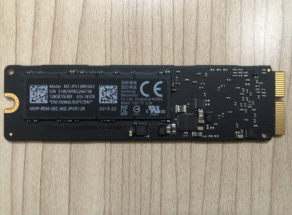 【やや傷や汚れあり】apple純正SSD 128GB SDNEP655-1837C MacBook Air 2013～2017/ Pro ...