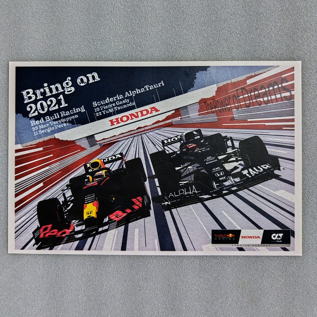 【新品】ステッカー：HONDA F1 Bring on 2021 Red bull Racing Scuderia AlphaTauri ...