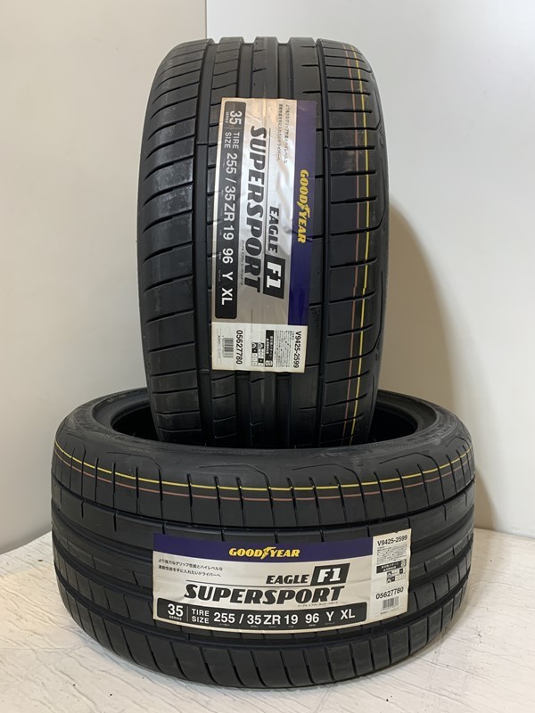 【未使用】【送料無料】未使用夏タイヤ 2本セット 255/35ZR19 96Y XL(SGY146)GOODYEAR EAGLE F1 SUPERSPORT 255/35R19 255/35 ...