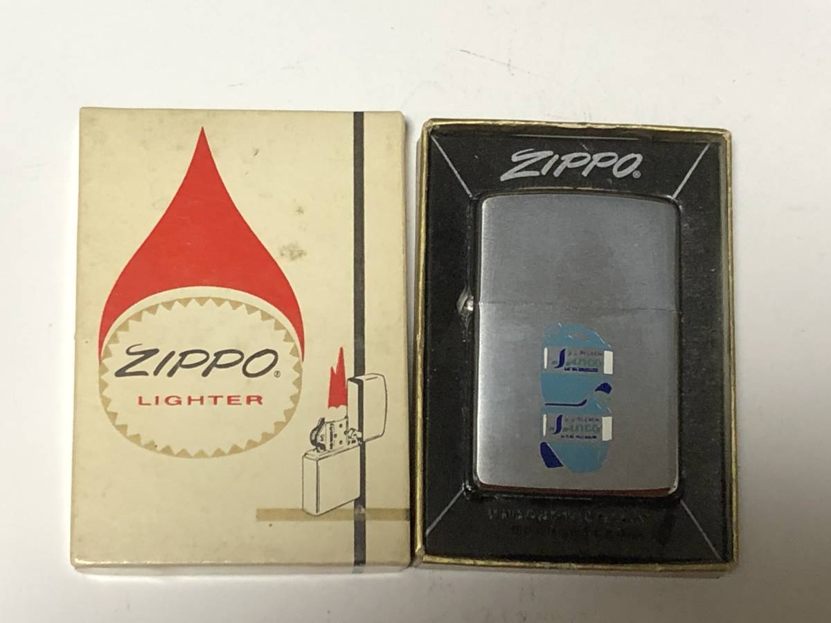 【未使用】未使用 ZIPPO ジッポー 企業物 リンコ ブリーチ ロゴ カタログつき 1968年製 LINCO BLEACH 希少 アメリカ ...