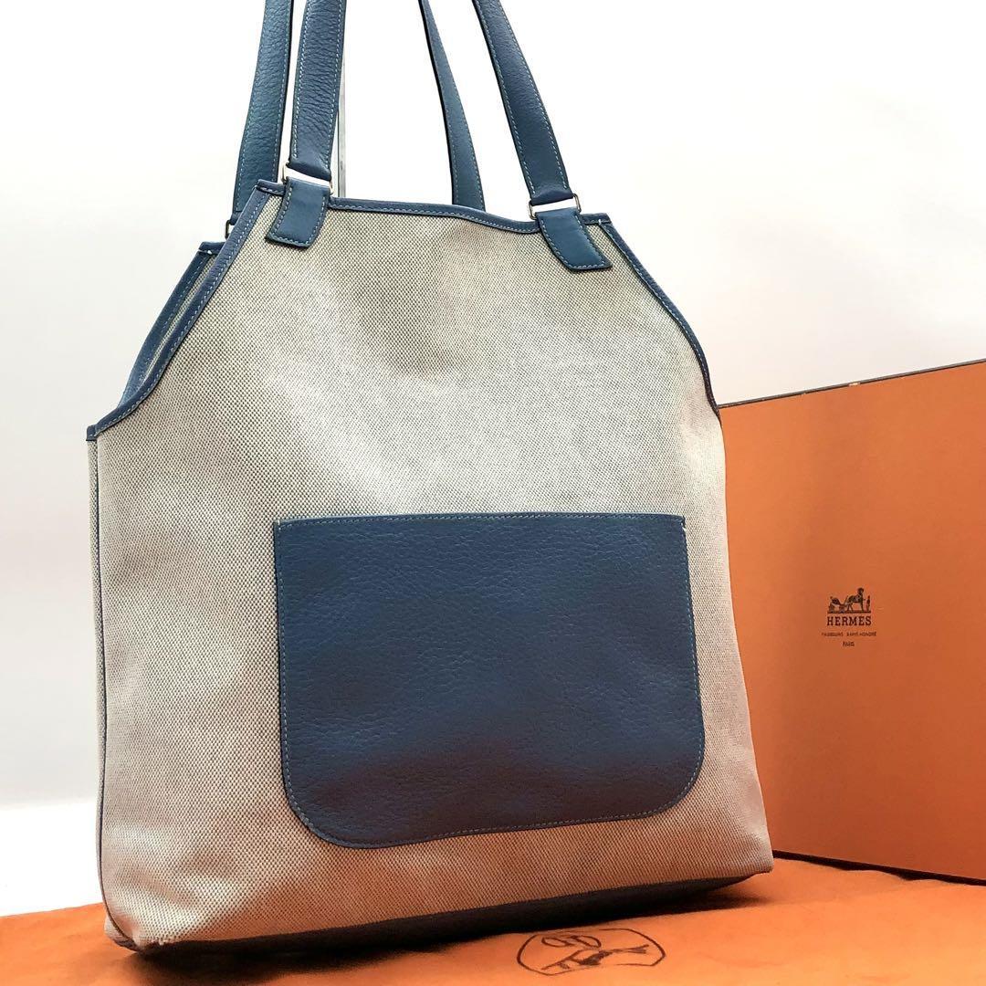【目立った傷や汚れなし】1円【希少美品】HERMES エルメス ジャルディニエPM エプロンバッグ トートバッグ 肩がけ ブルージーン 青 A4 大容量 メンズ レディースの落札情報詳細 ...