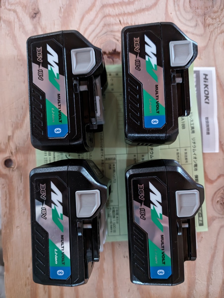 【未使用】 送料込 HiKOKI ハイコーキ 純正 18V-5.0Ah/36V-2.5Ah リチウムイオンバッテリ BSL36A18B Bluetooth内蔵 4個セット バッテリ 蓄電池の ...