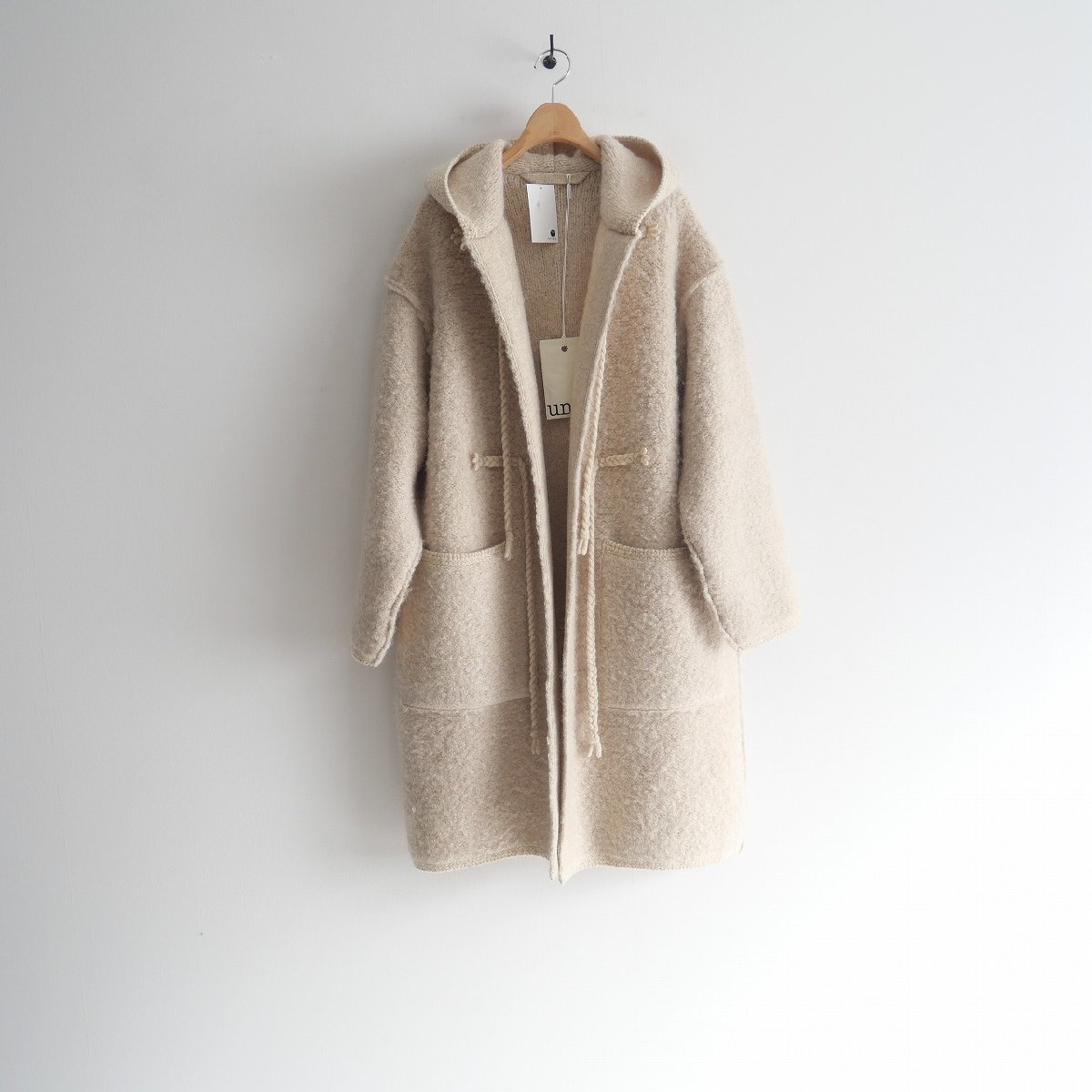 【未使用に近い】2023AW / unfil アンフィル / mohair & shetland wool jumbo loop knit coat コート 1 / WHFL-UW141 ...