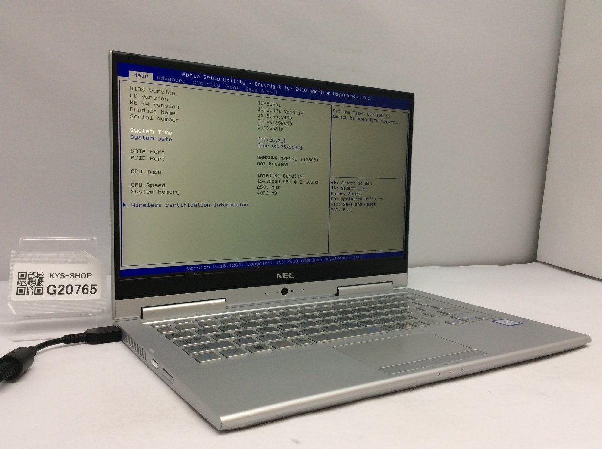 【傷や汚れあり】ジャンク/ NEC PC-VKT25GVG3 Intel Core i5-7200U メモリ4.1GB SSD128.03GB 【G20765】の落札情報詳細 - ヤフオク落札 ...