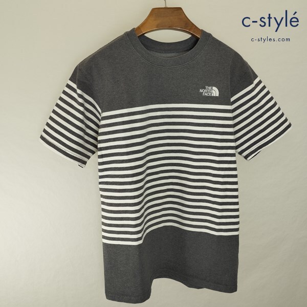【やや傷や汚れあり】E518 [春夏物][人気] THE NORTH FACE ザノースフェイス セオアルファボーダーTシャツ L ミックスチャコール NT31713 半袖 | D★の落札情報 ...