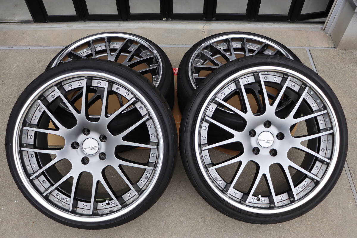 【やや傷や汚れあり】 SSR EXECUTOR CV03 エグゼキューター20インチ/9J+33/10J+44/5H PCD114.3ほぼ新品タイヤ付き4本SET/NITTO NEOテク ...