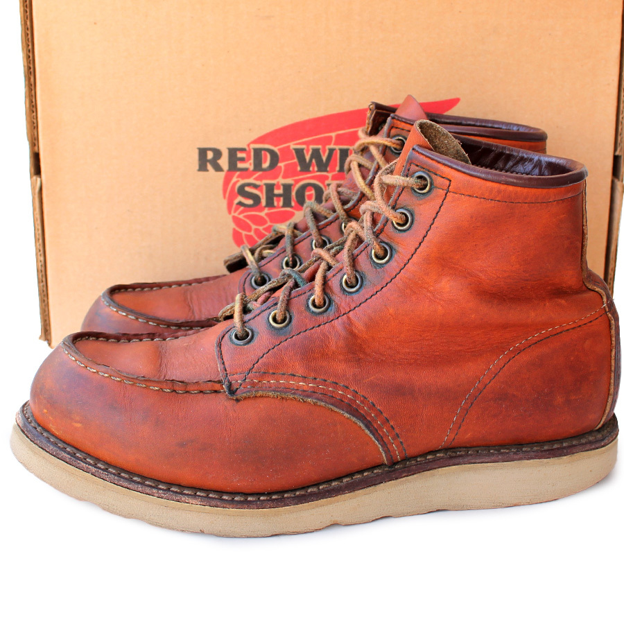【やや傷や汚れあり】縦羽タグ★Red Wing SHOES レッドウィング★6inch CLASSIC MOC US7.5E=25.5 875 アイリッシュセッター USA製 オロイジナル ...