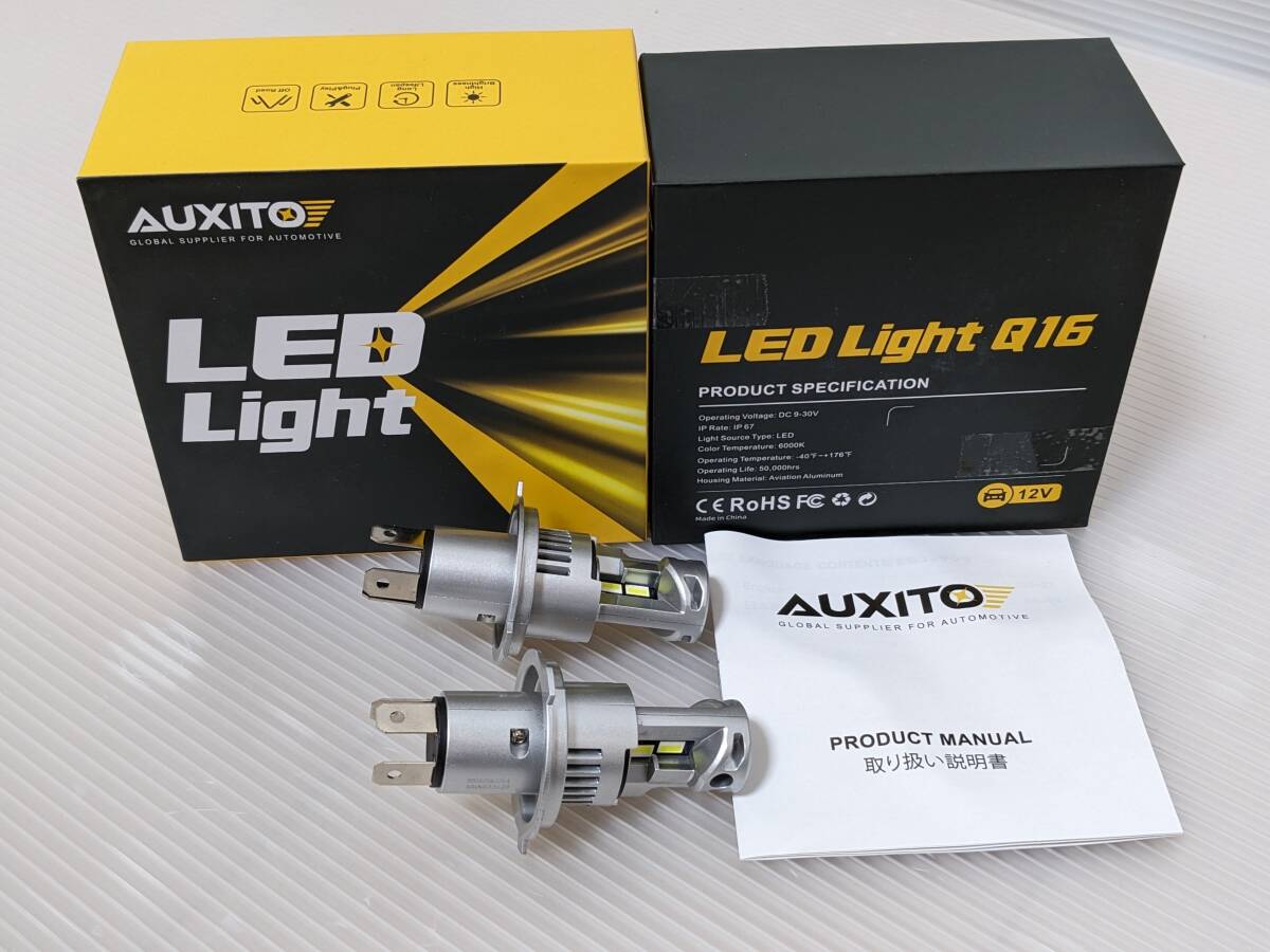 【未使用】★H4★ AUXITO H4 Hi/Lo LEDヘッドライト 車用 新基準車検対応 ZES LEDチップ搭載 3倍明るさUP 驚異の純正ハロゲンサイズ登場 高輝度 6500Kの落札 ...