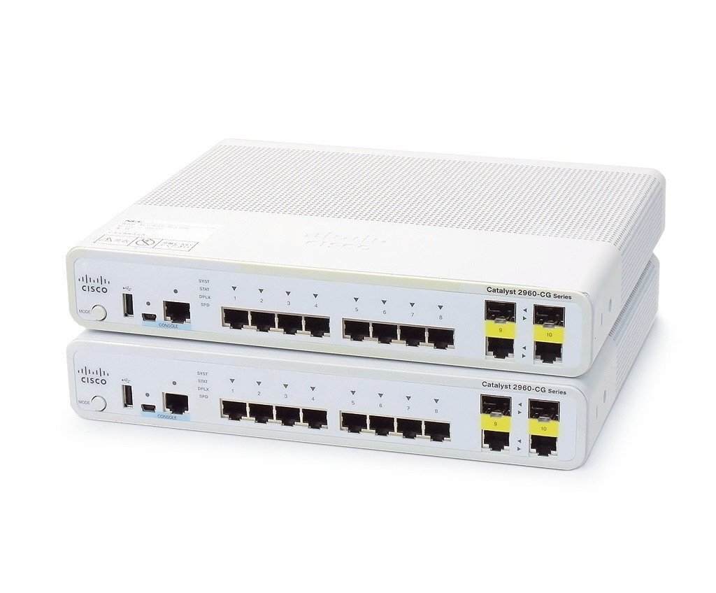 【やや傷や汚れあり】【2台セット】Cisco Catalyst WS-C2960CG-8TC-L V03 10ポート1000BASE-T(うち ...
