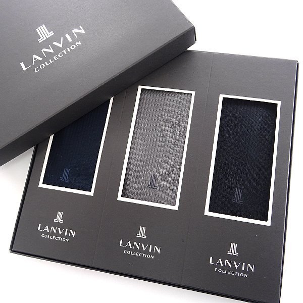【未使用】新品 ランバンコレクション 日本製 靴下 3点セット BOX 25-26cm 【3setBOX】 LANVIN COLLECTION メンズ ソックス ギフト ボックスの落札情報詳細 ...