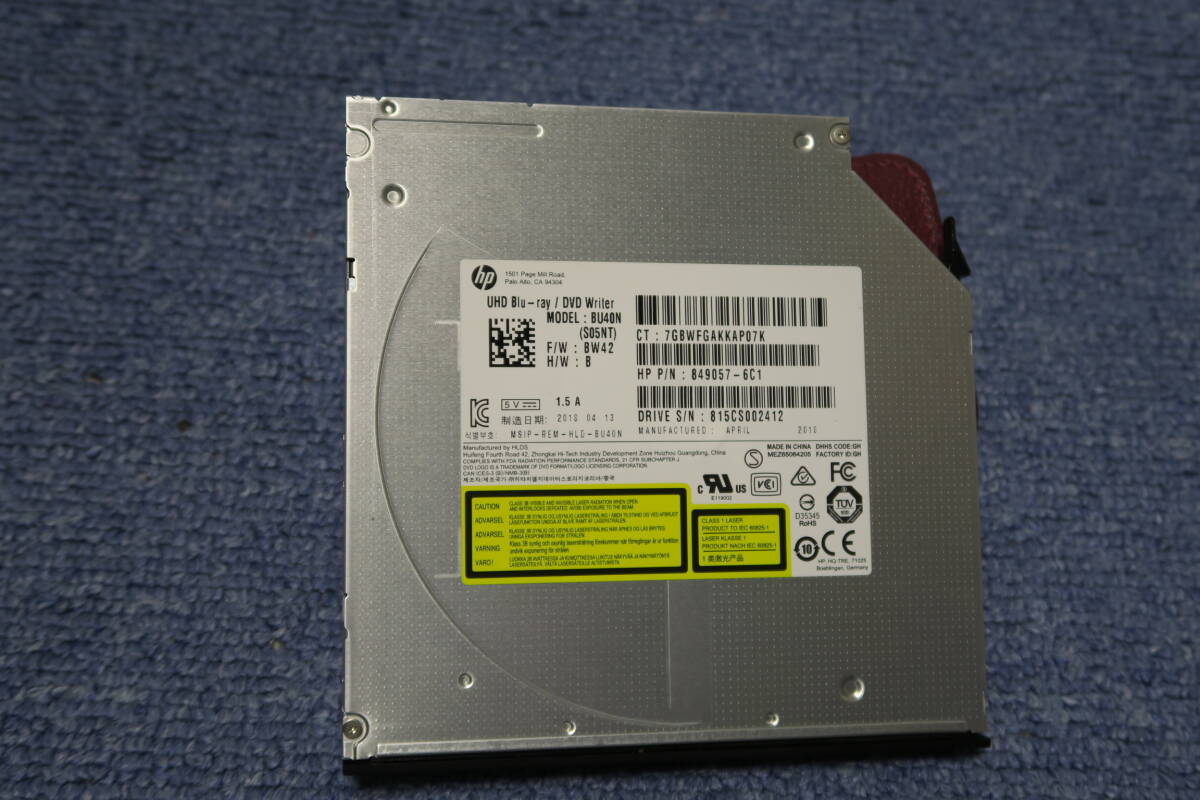 【目立った傷や汚れなし】hp UHD Blu-ray/DVD Writer MODEL:BU40N(S05NT) BDXL対応の落札情報詳細 ...