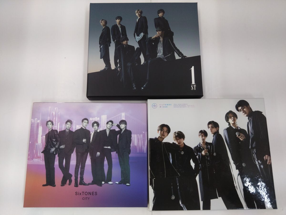 【目立った傷や汚れなし】Y12-240612-17 SixTONES ストーンズ 1st～3rd CDアルバム 3枚セット 初回盤含む 中古品 1st CITY 声:KOE ジェシー 京本大我 ...