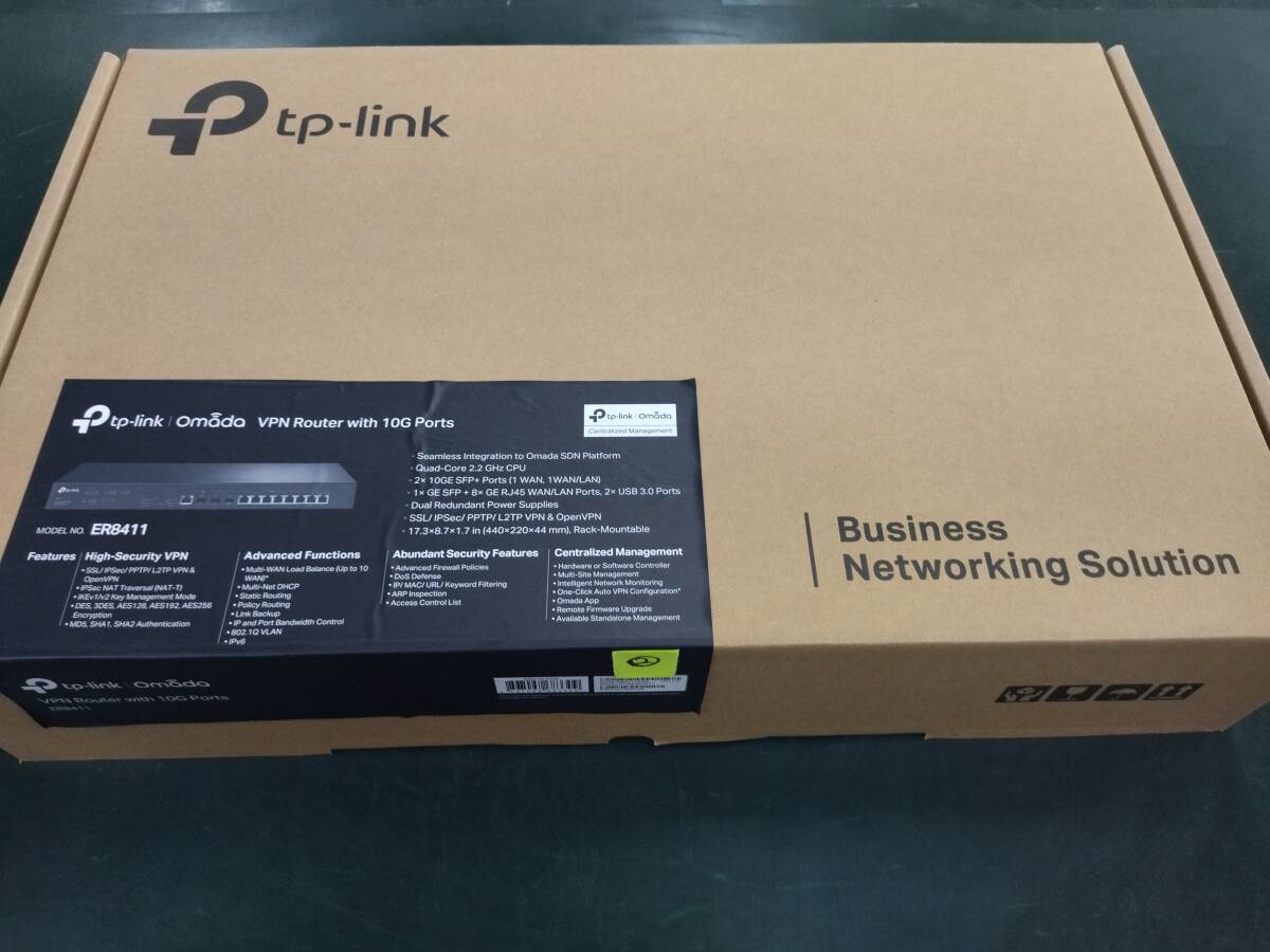 【目立った傷や汚れなし】TP-Link Omada VPN Router with 10G Ports MODEL NO.ER8411 ②の ...