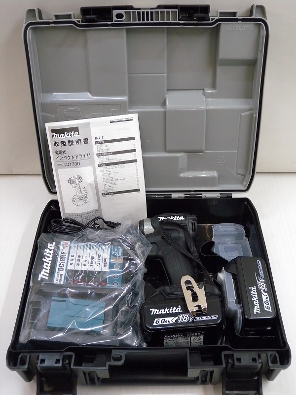 【未使用】HM1008 makita マキタ 充電式インパクトドライバ 18V 6.0Ah TD173DRGXB ブラック 保管品【未使用】の ...