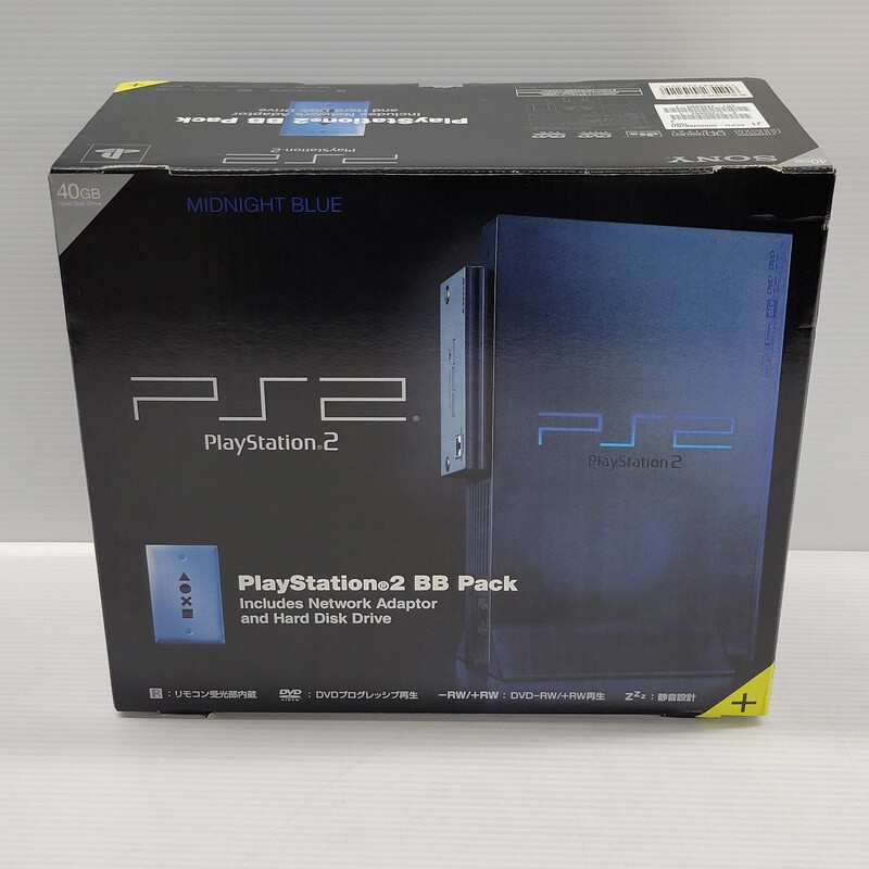【全体的に状態が悪い】IZU 【ジャンク品】プレイステーション2 BB pack本体 PS2 ミッドナイトブルー SONY ソニー SCPH-50000 MB/NH〈023-240630-KM ...