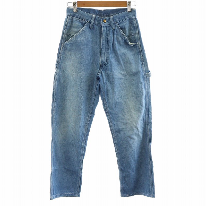 【やや傷や汚れあり】リー LEE 056-3341 80s USA製 ヴィンテージ デニム ペインター パンツ ワーク 42TALON 42タロン W28 青 ブルー GY22 /MW メンズ ...