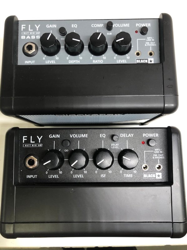 【やや傷や汚れあり】Blackstar FLY3 3Watt Mini Amp/FLY3 3Watt Mini Amp BASS 2台セット ...