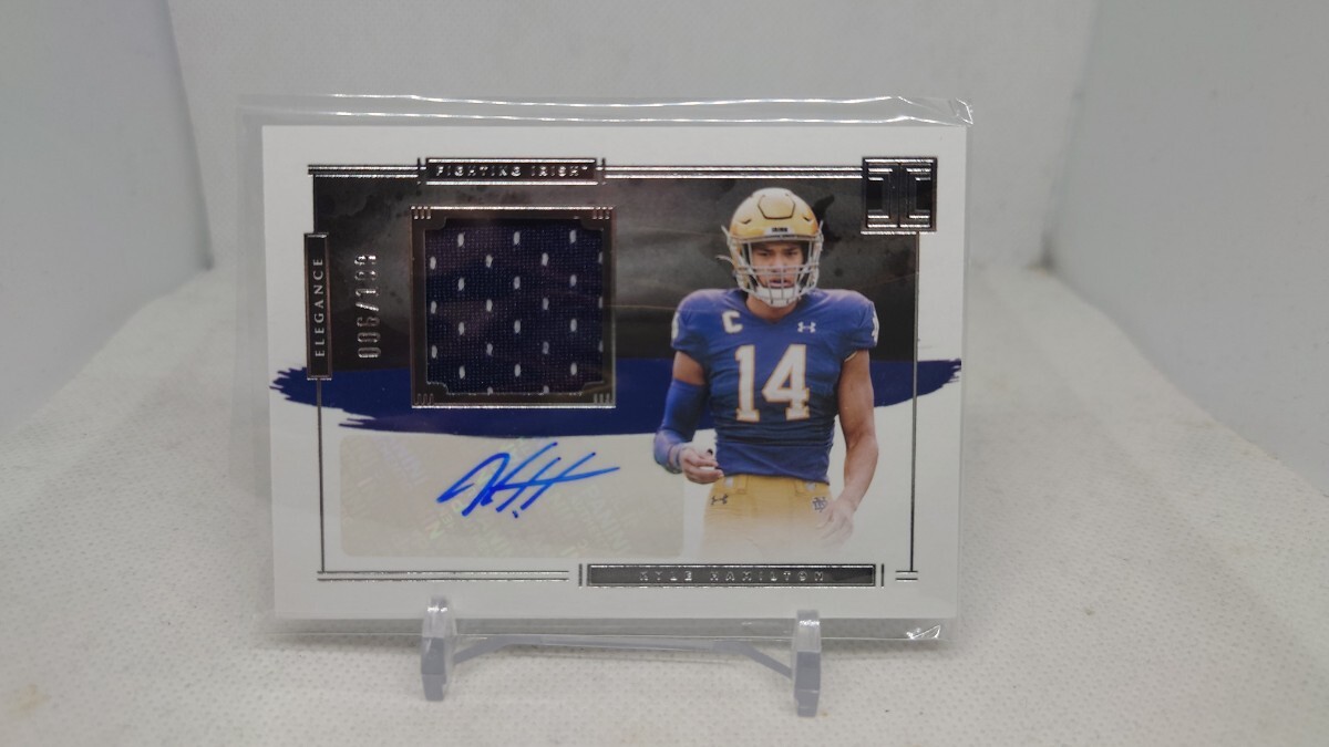 【目立った傷や汚れなし】2022 Panini Impeccable Draft Kyle Hamilton Auto Jersey RC ...