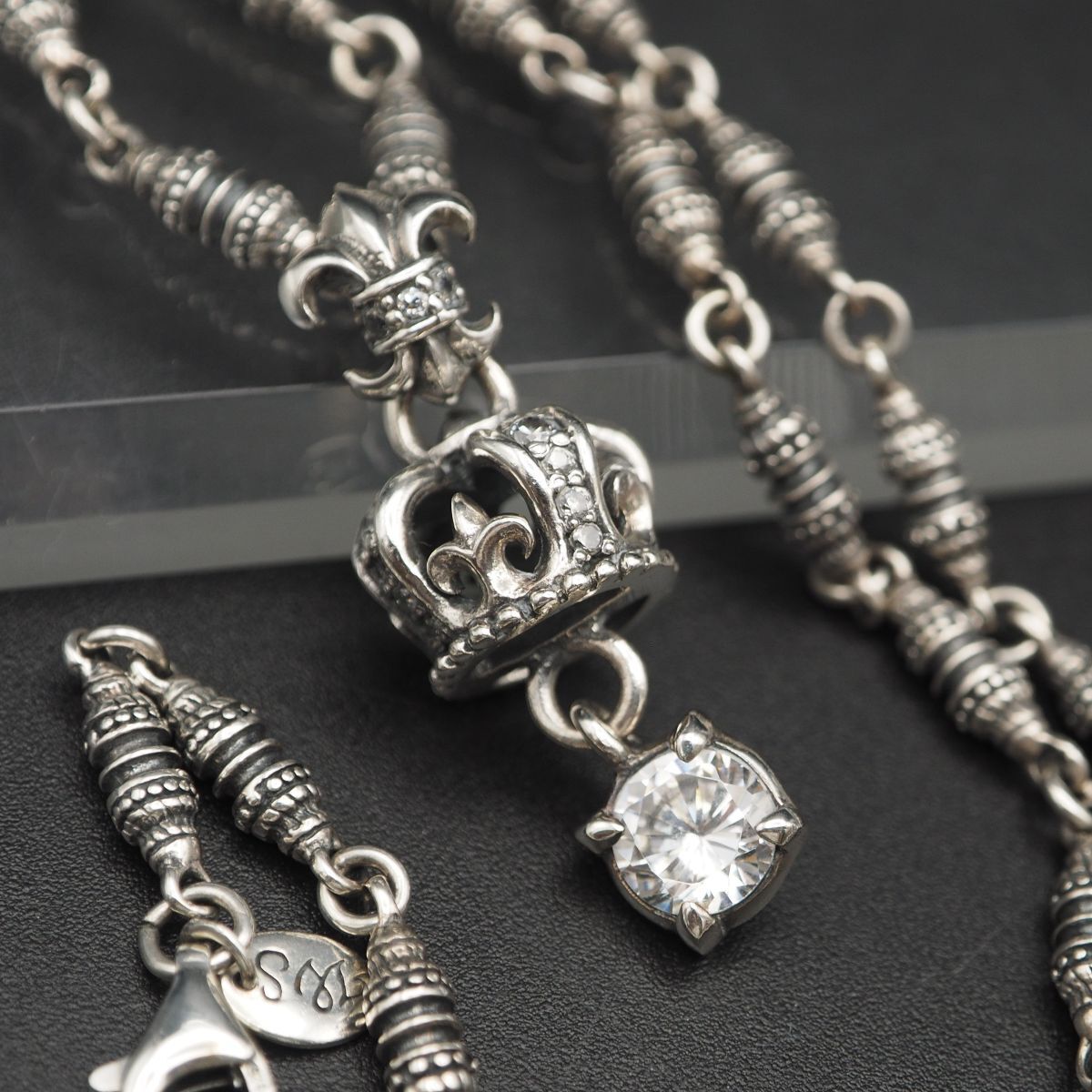 【やや傷や汚れあり】U689 ダイアモンド風 925 WS刻印 ペンダント ネックレス クラウン 王冠 デザイン シルバーの落札情報詳細 - Yahoo!オークション落札価格検索 オークフリー