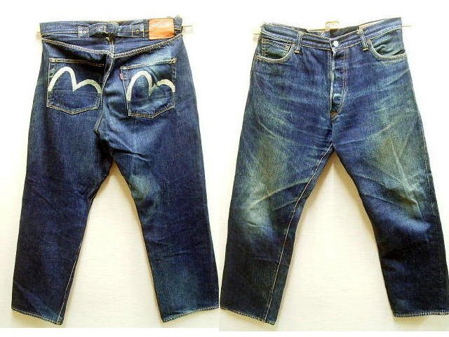 【傷や汚れあり】 即決[W36]サンプル級の鬼ヒゲ EVISU 2004 NO.1 SPECIAL シンチバック プラチナ耳 尾錠 ビンテージ復刻 エヴィス デニム パンツ 4461の落札情報 ...