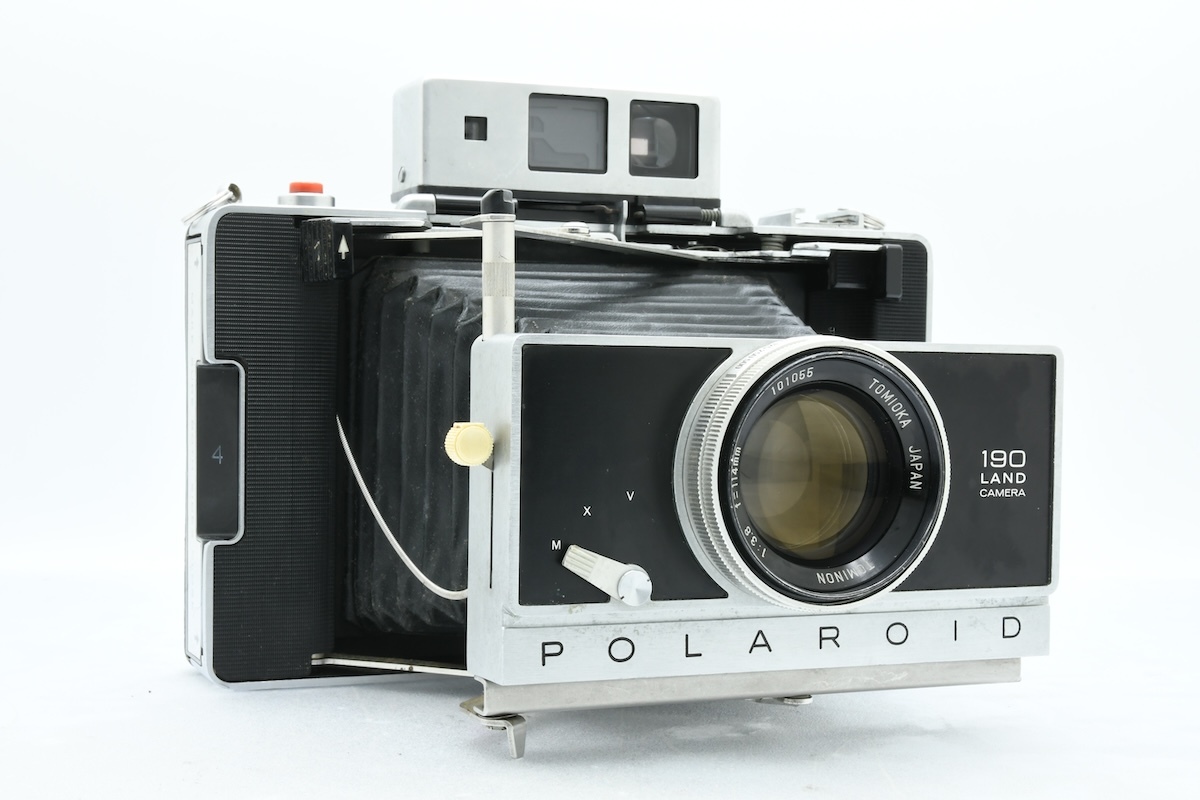 【全体的に状態が悪い】POLAROID 190 LAND CAMERA / TOMIOKA TOMINON 114mm F3.8 ポラロイドの ...