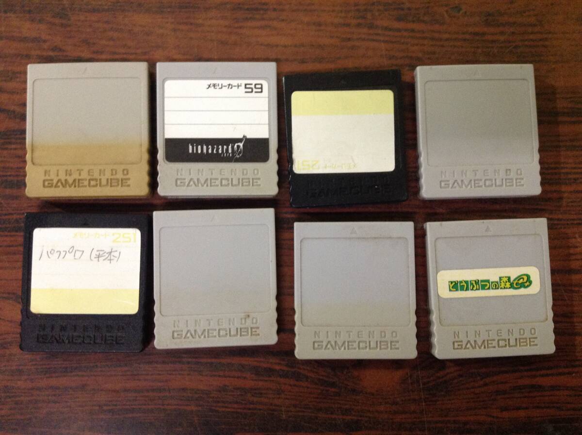 【やや傷や汚れあり】Nintendo Gamecube Game cube Official Memory 8cards working ...