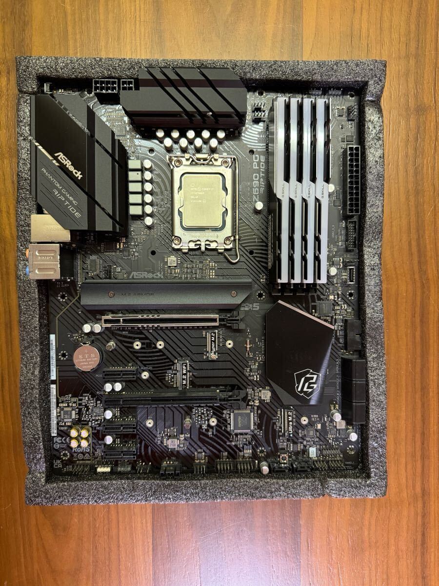 【目立った傷や汚れなし】ASRock Z690 PG RIPTIDE + intel Core i7 12700KF + G.SKILL ...