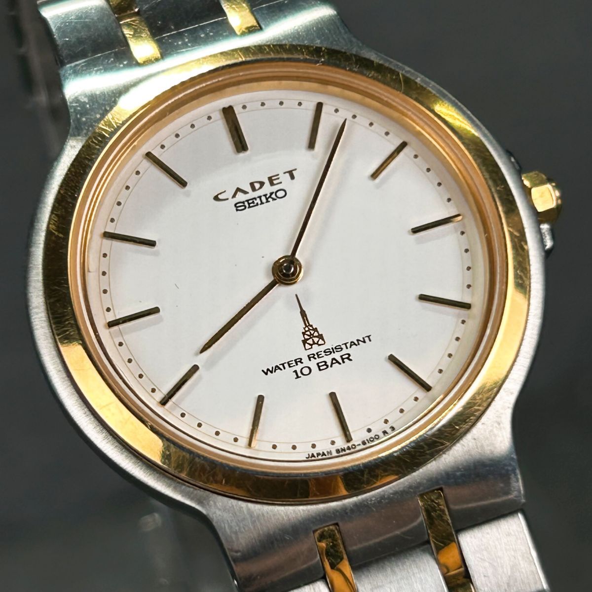 【目立った傷や汚れなし】美品 SEIKO セイコー CADET カデット 8N40-6070 腕時計 クオーツ アナログ ステンレススチール ...
