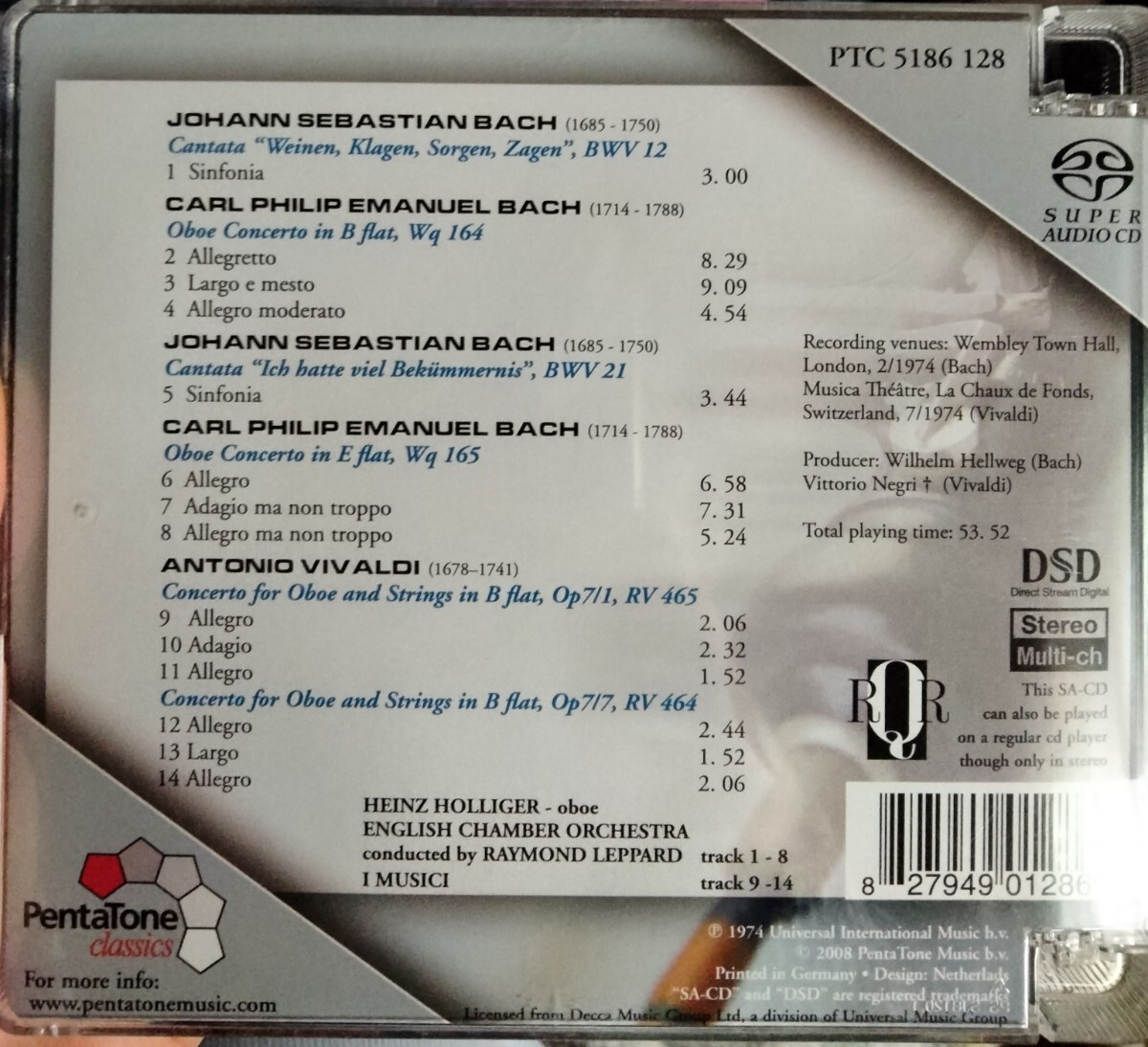 【未使用に近い】SACD クラシック バッハ ヴィヴァルディ バロック クラシック bach vivaldi pentatone ペンタトーンの落札情報詳細 - Yahoo!オークション落札 ...