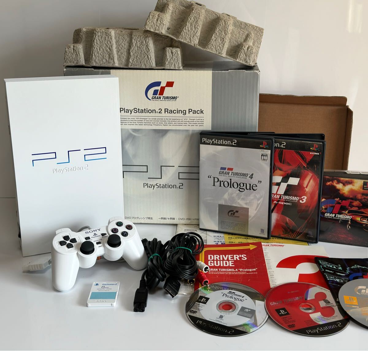 【目立った傷や汚れなし】★動作確認済★ PlayStation 2 PS2 本体 SONY PS2 PlayStation 2 パール ホワイト SCPH-55000 GT CWソニー ...